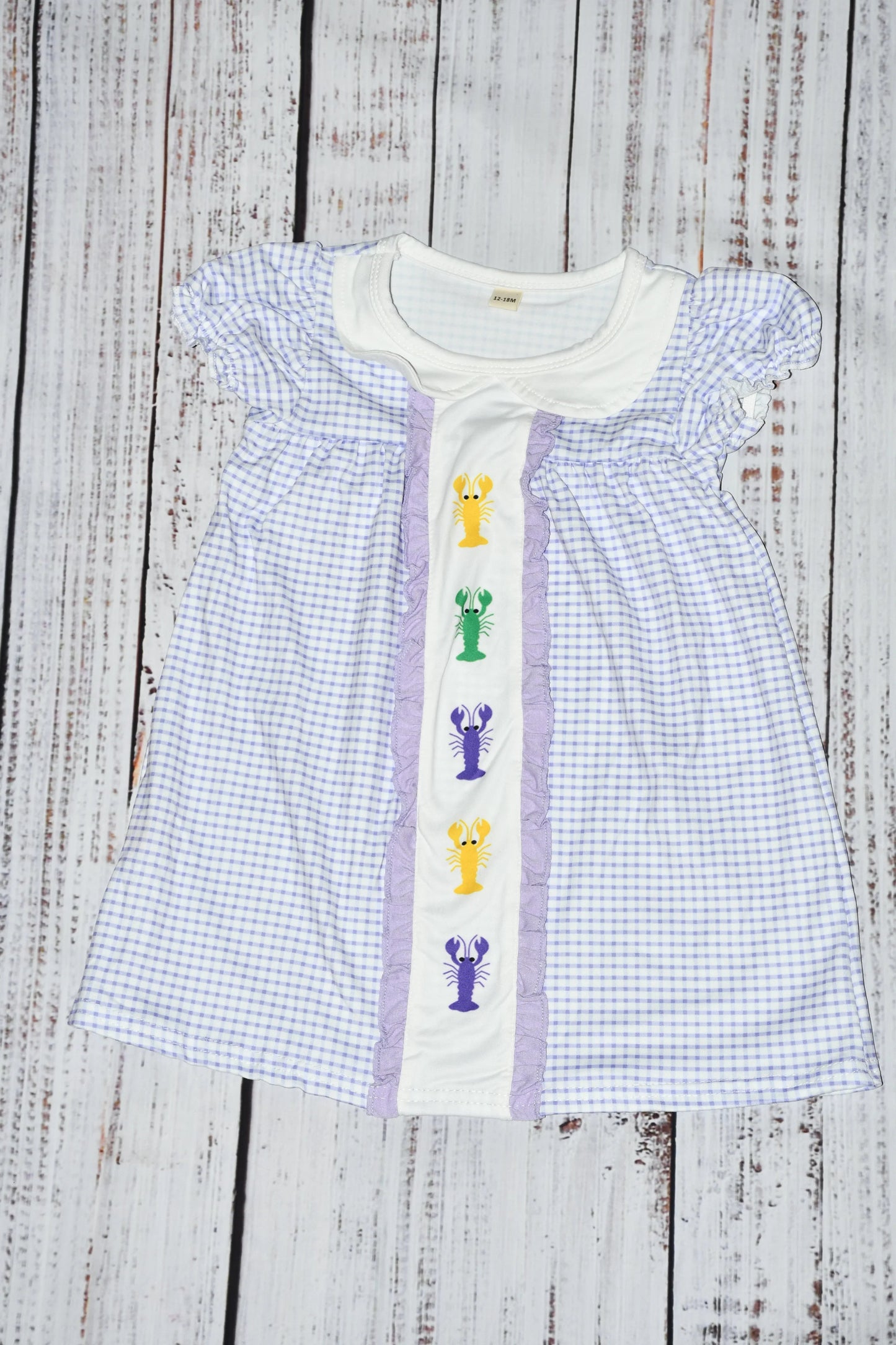 Purple Crawfish Mardi Gras Dress – Southern Grace Companies, L.L.C.